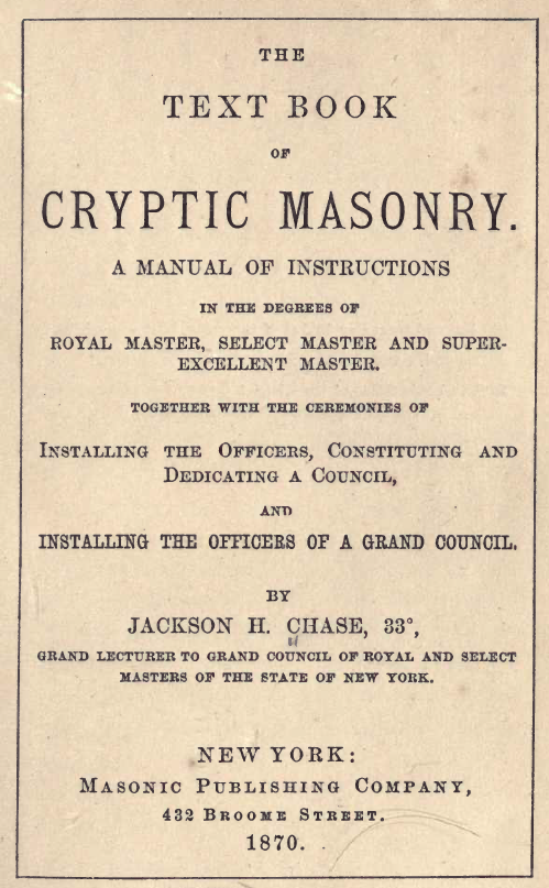 The Textbook of Cryptic Masonry – From the Quarries